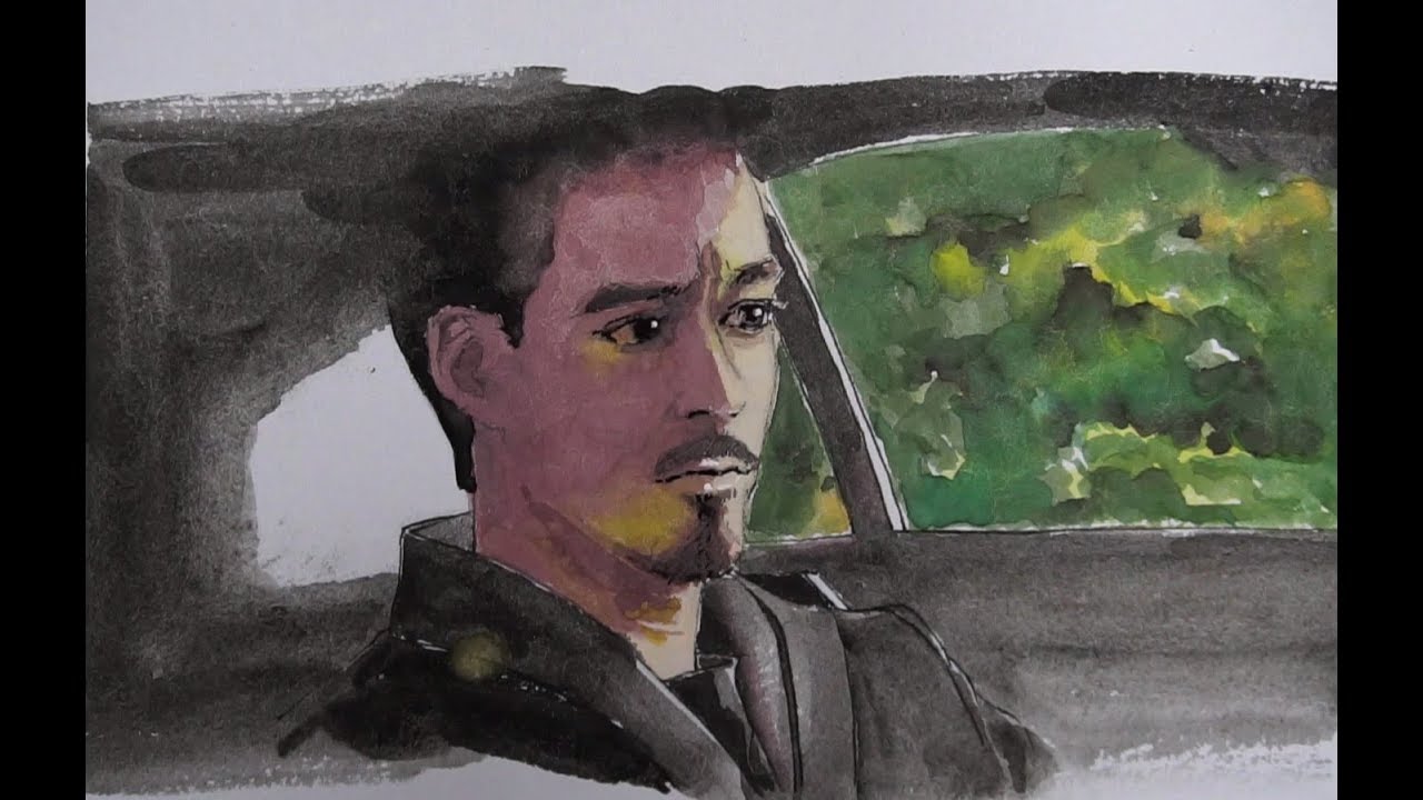 Watercolor Painting Tutorial: Robert Downey Jr. - YouTube