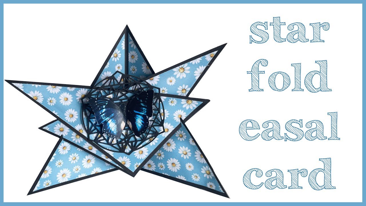 ⭐️ Easy Star fold fancy easel card 🌼 #cardmaking - YouTube