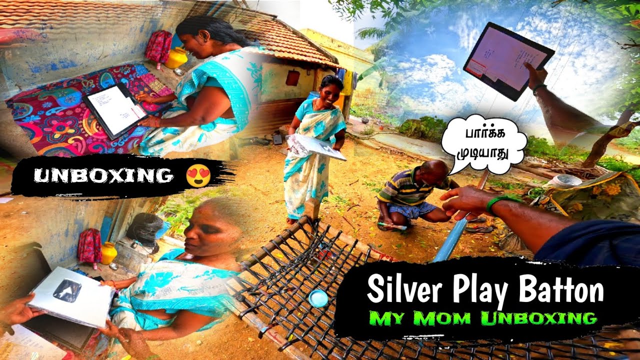 Silver Play Batton Unboxing My Mom 😍 • Jollya Oru trip #itachi # ...