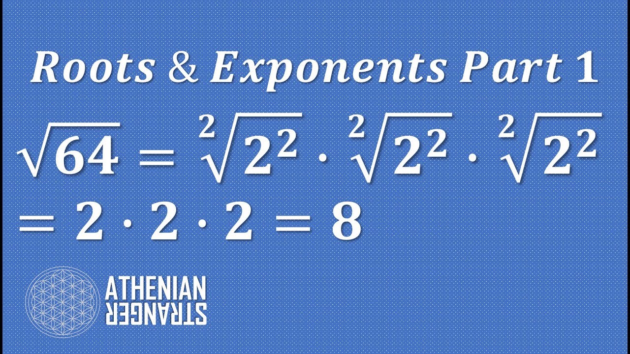 Roots and Exponents Part 1 (Algebra 1) - YouTube