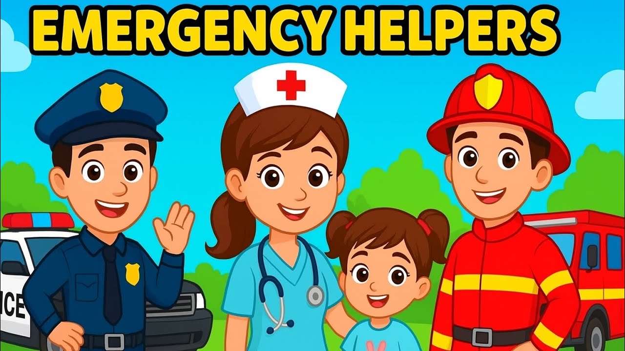 Emergency Helpers for Kids 🚓🚒🚑 | Learn About Police, Firefighters ...