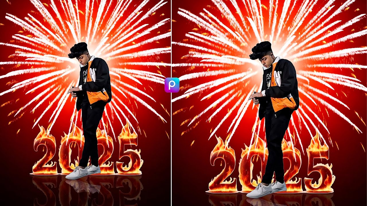 PicsArt New Year's Photo Editing Tutorial | New Year 2025 Special Photo ...
