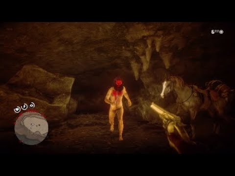 RDR2 - You can encounter a FERAL NAKED MAN in this particular cave ...
