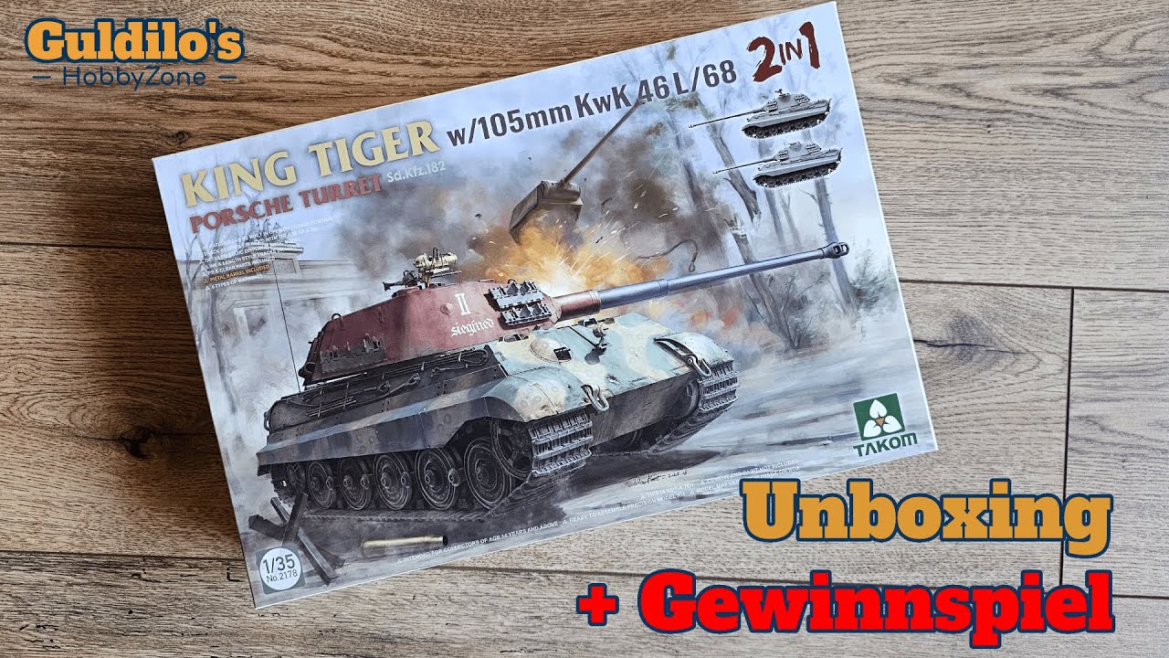 King Tiger - Porsche Turret w/105 mm KwK 46 L/68 - Unboxing ...