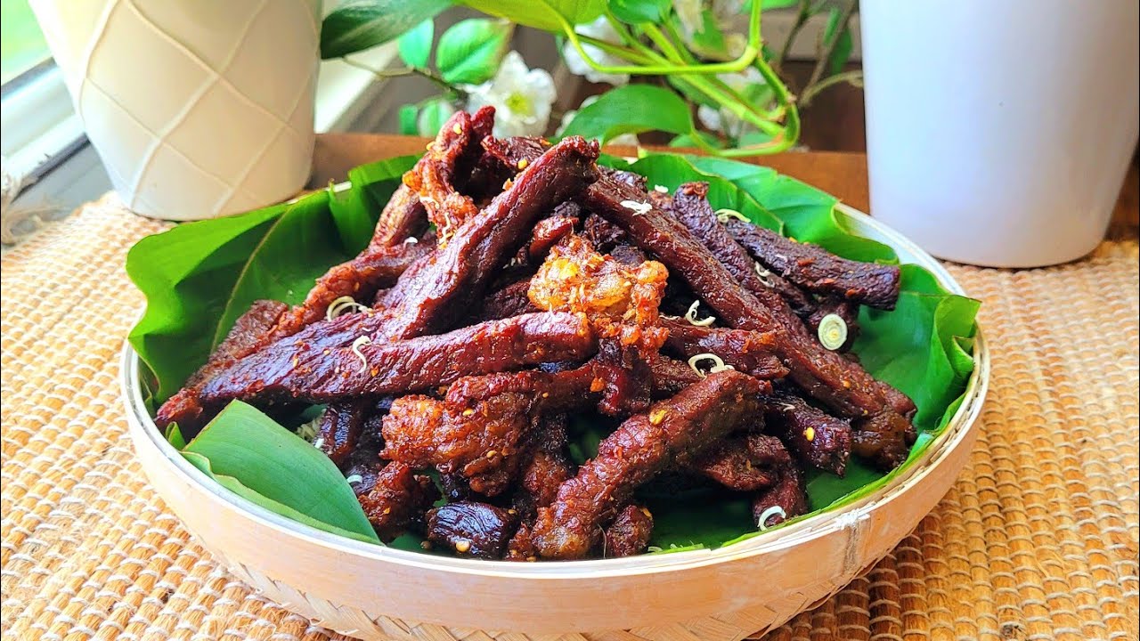 Sen Lod/Sen Hang | Lao Beef Jerky - YouTube