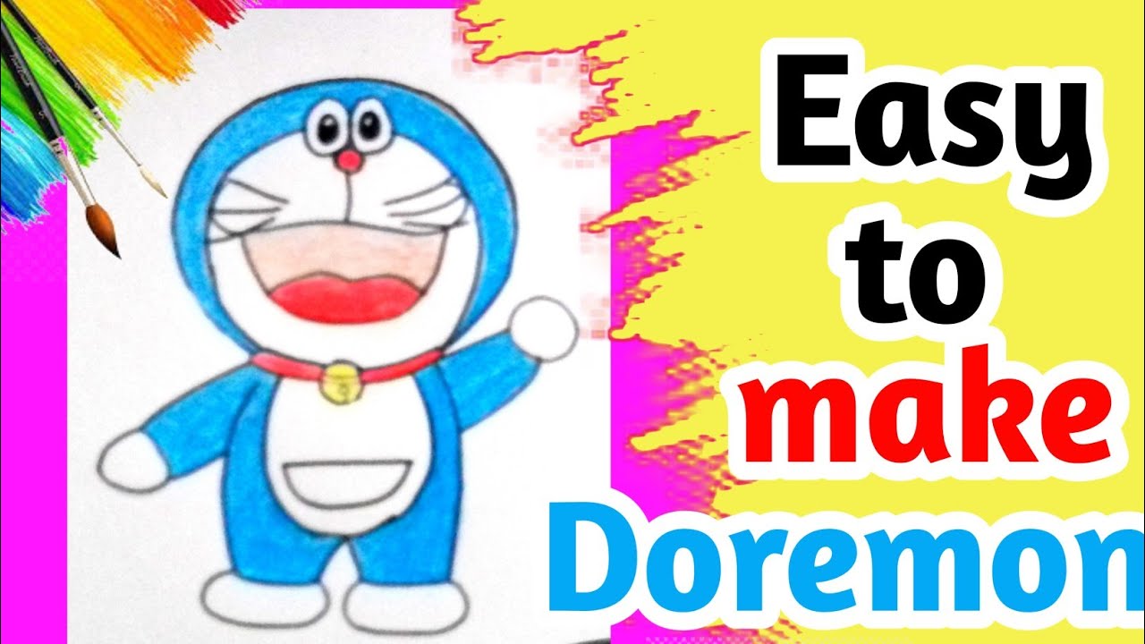 How to draw Doremon||step by step colored pencil||Doremon drawing # ...