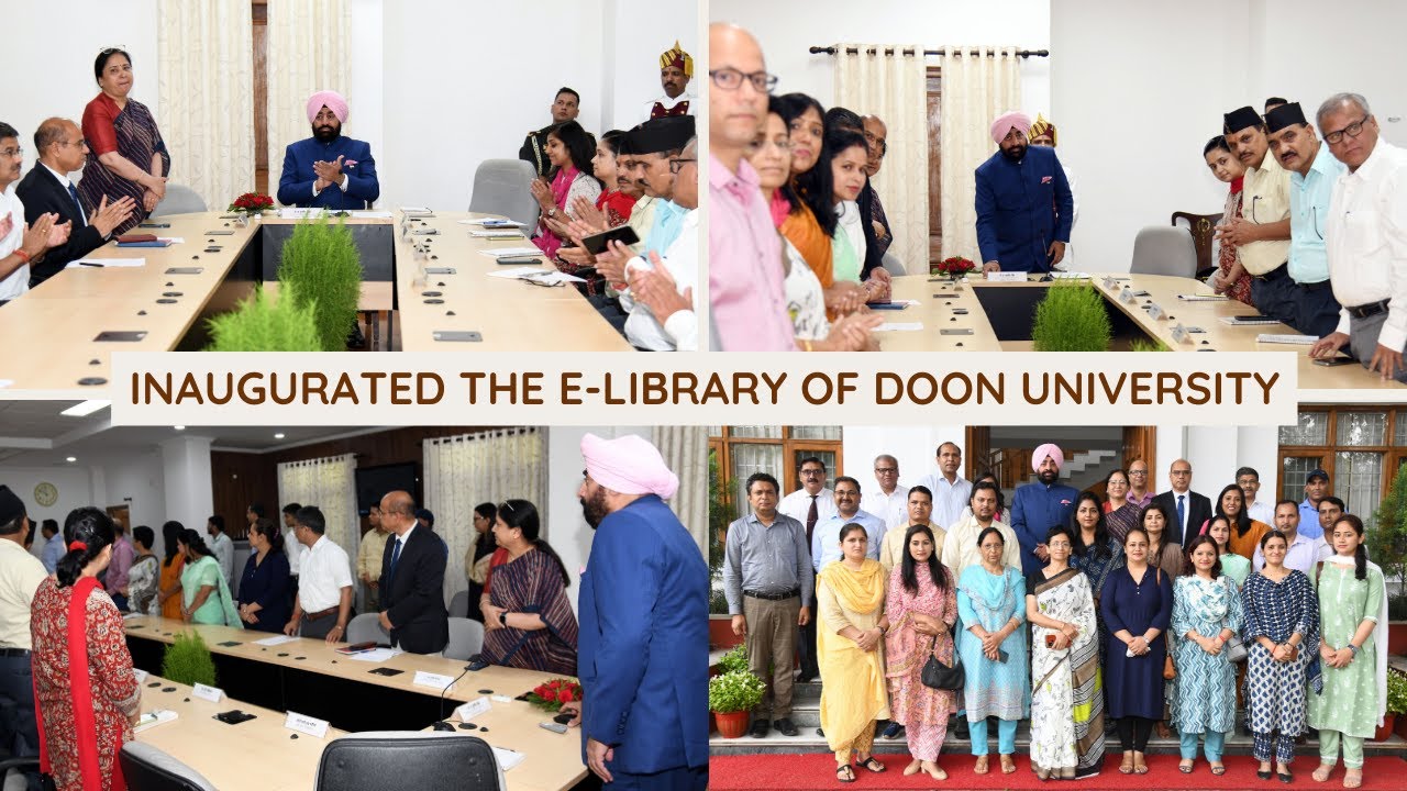 Inaugurated the e-library of Doon University from Raj Bhawan. I ...