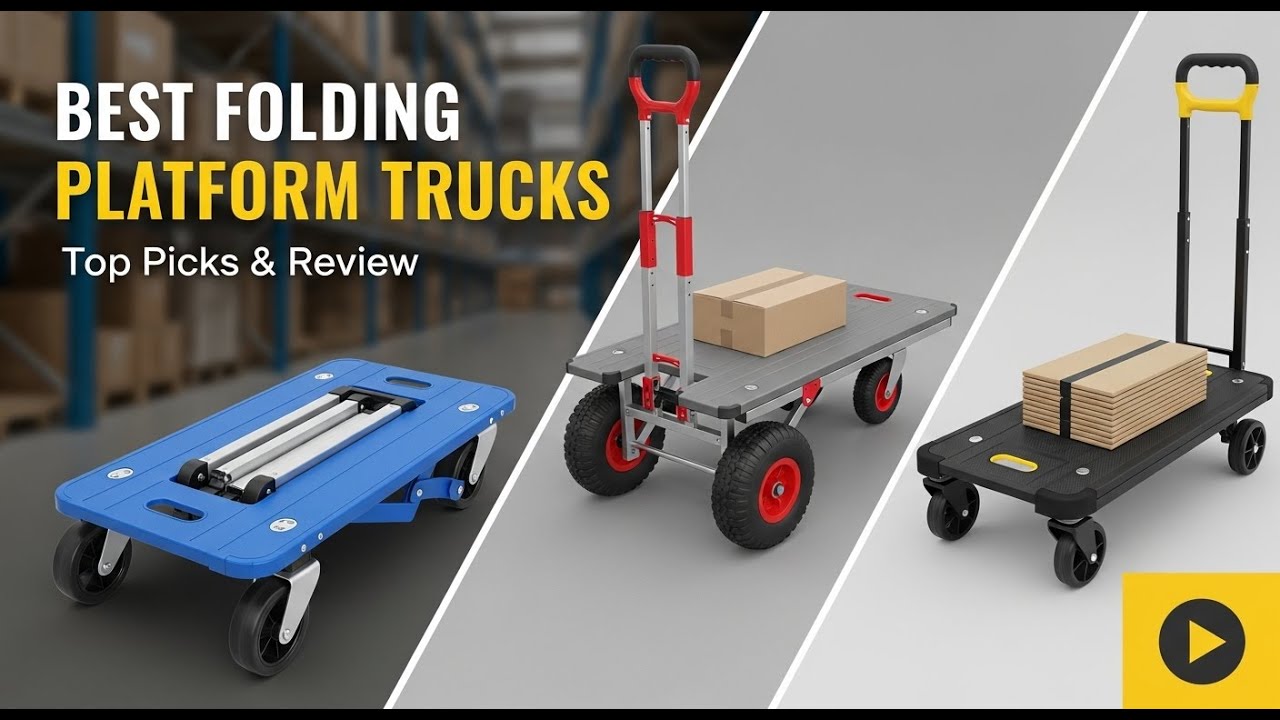 TOP 5 Best Folding Platform Trucks 2026 | Best carts for movers - YouTube