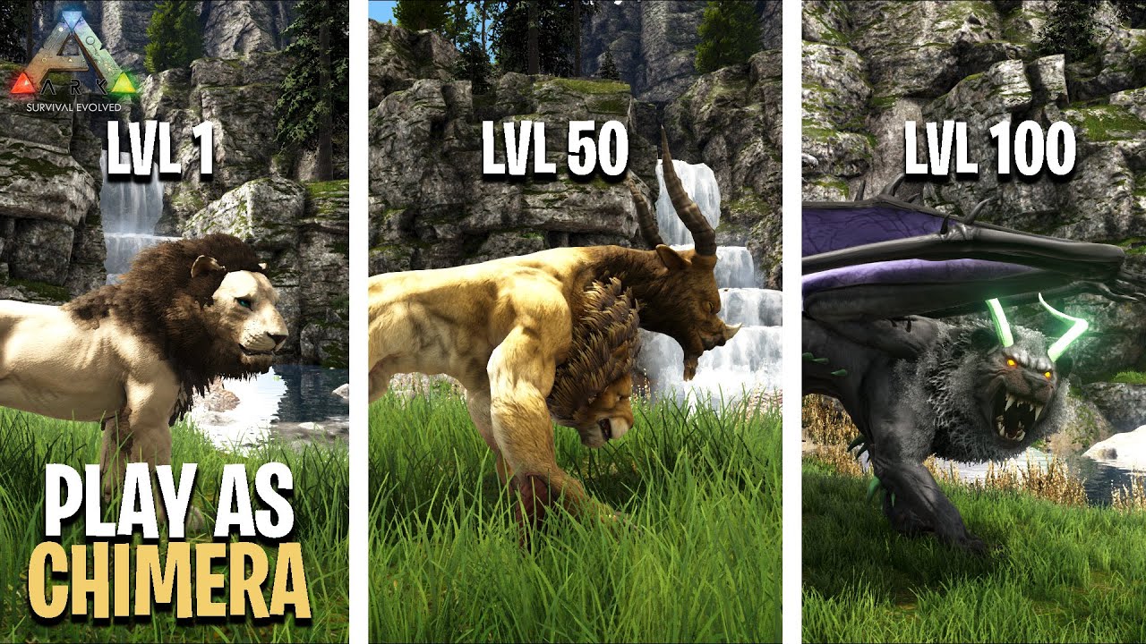 PETUALANGANKU MENGEVOLUSIKAN SINGA MENJADI CHIMERA - ARK: Play As Dino ...