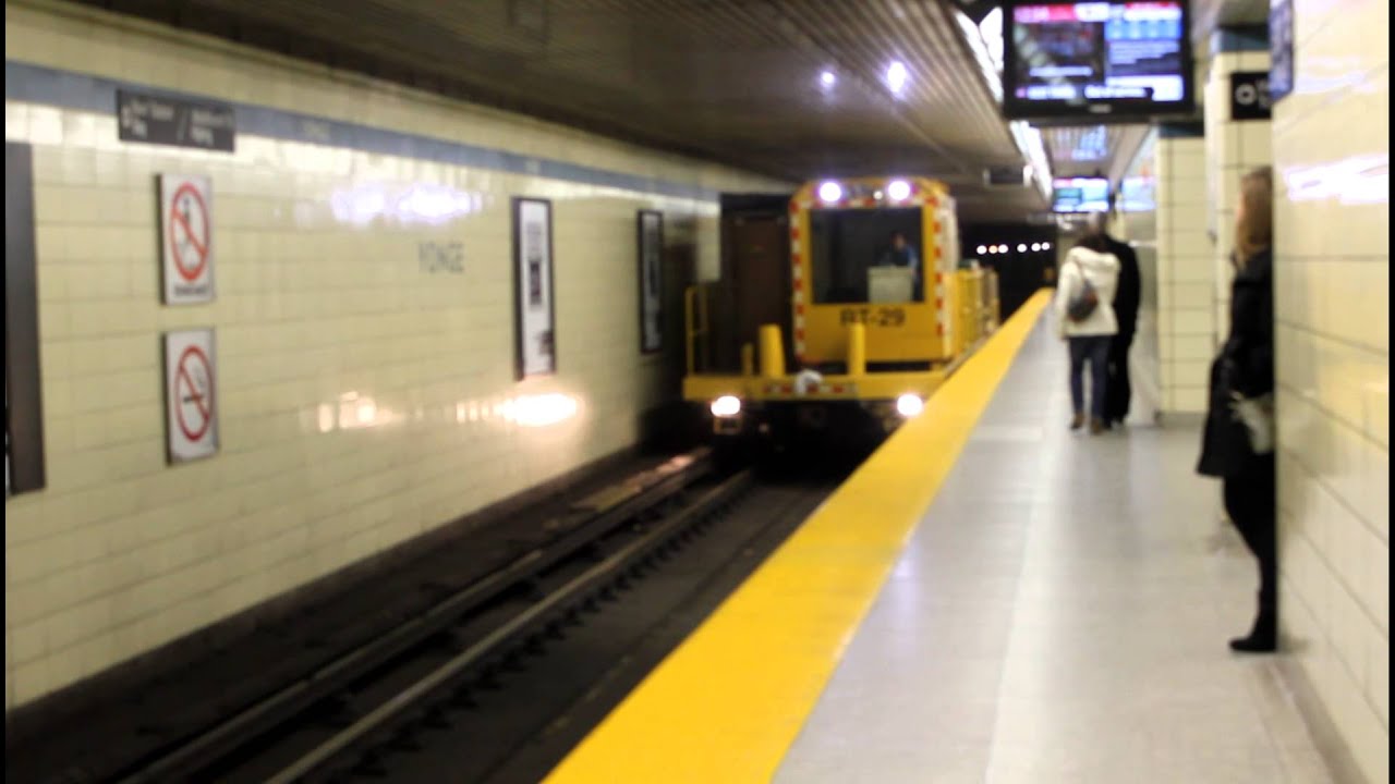 TTC Work Car: RT-29 at Yonge-Bloor Station - YouTube
