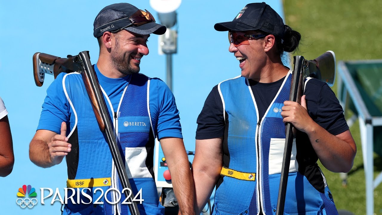Italy edges USA to win inaugural mixed skeet shooting gold | Paris ...