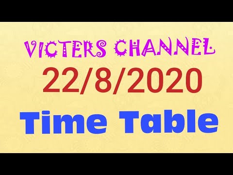 VICTERS CHANNEL 21/8/2020 Time Table - YouTube