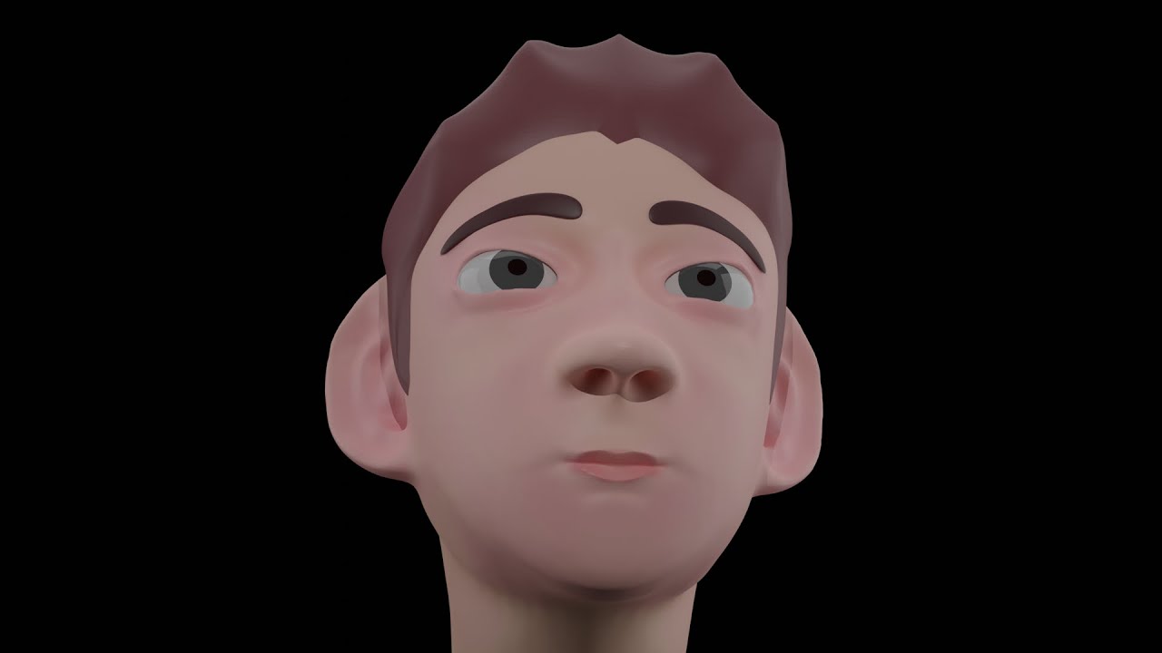 BLENDER sculpting boy head tutorial #modelling - YouTube