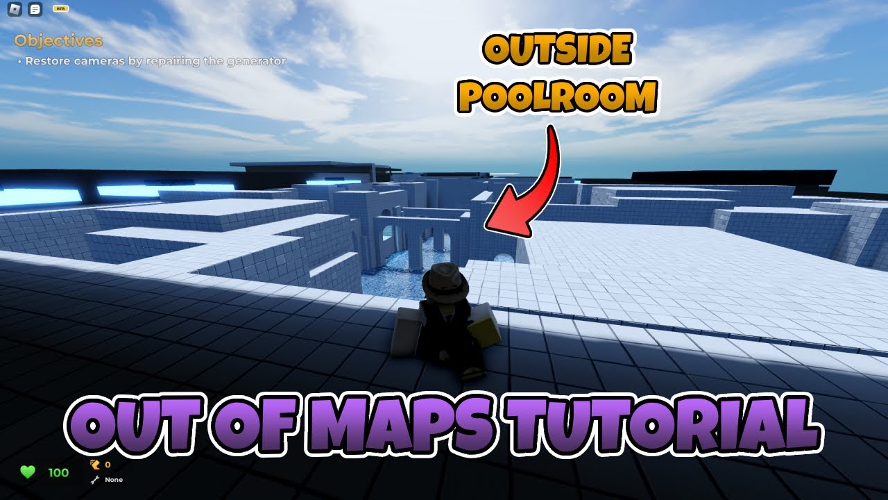 How to Get Out of Maps in Roblox Evade New Poolrooms - YouTube