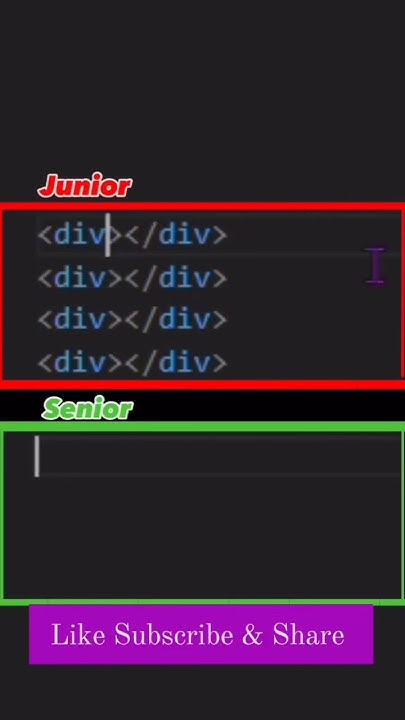 Generate div shortcut using html programming language #shortsfeed #viralvideo #html #css # ...