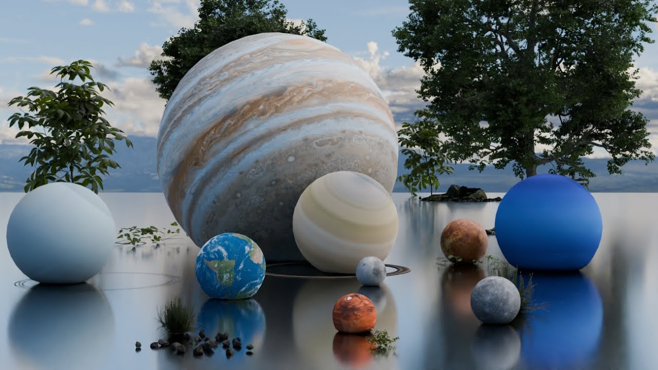 planet bouncing | Solar System Planet Size Comparison 3D - YouTube