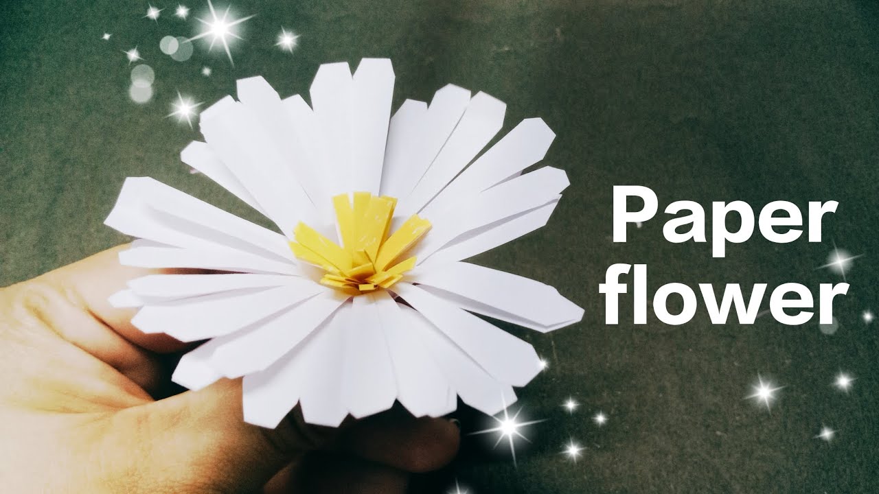 Paper flower making | Easy flower making | A4 sheet craft - YouTube