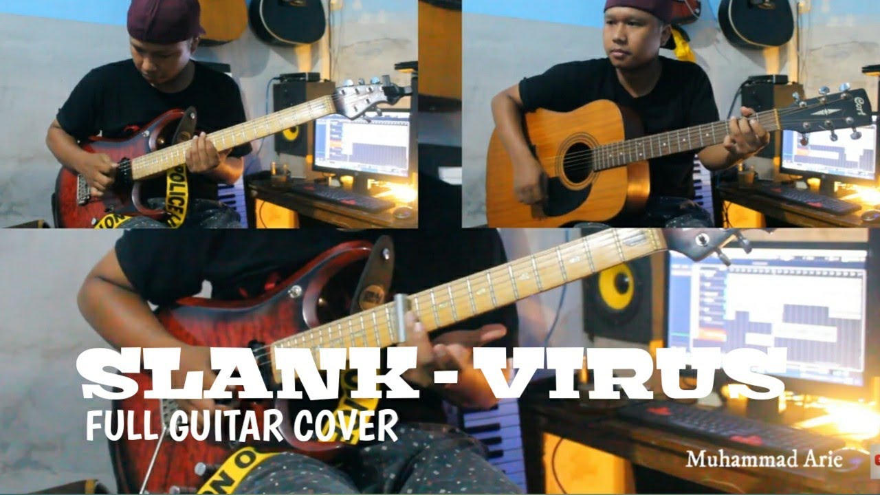 SLANK - VIRUS (Full Guitar Cover) Karaoke + Lirik - YouTube