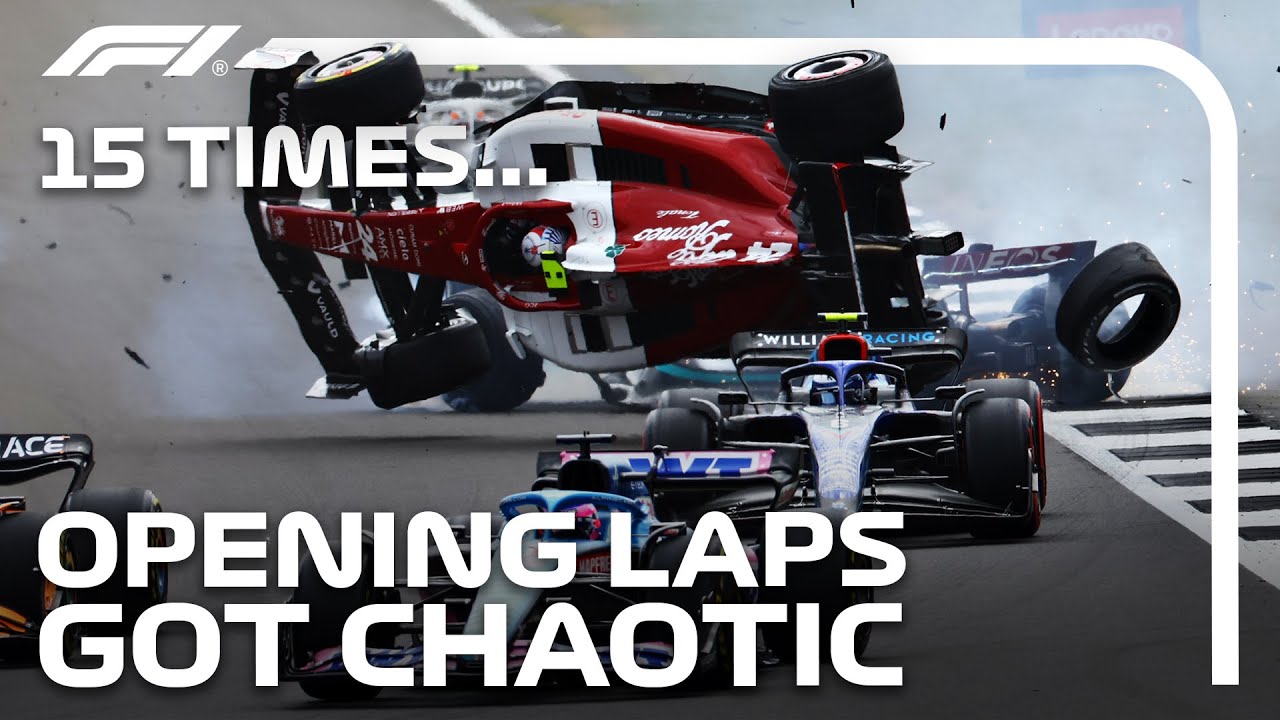 15 Times Opening Laps in F1 Were Pure Chaos - YouTube