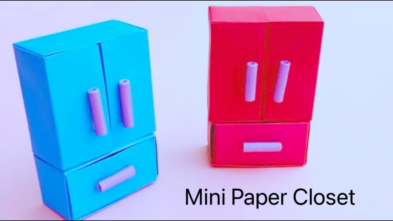 How to Make Origami Paper Closet / DIY Mini Paper Closet or Wardrobe ...