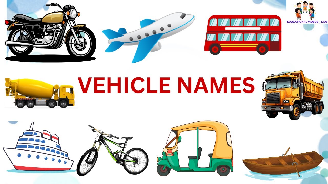 Vehicle Names | Modes of Transport | Type of vehicle in English ...
