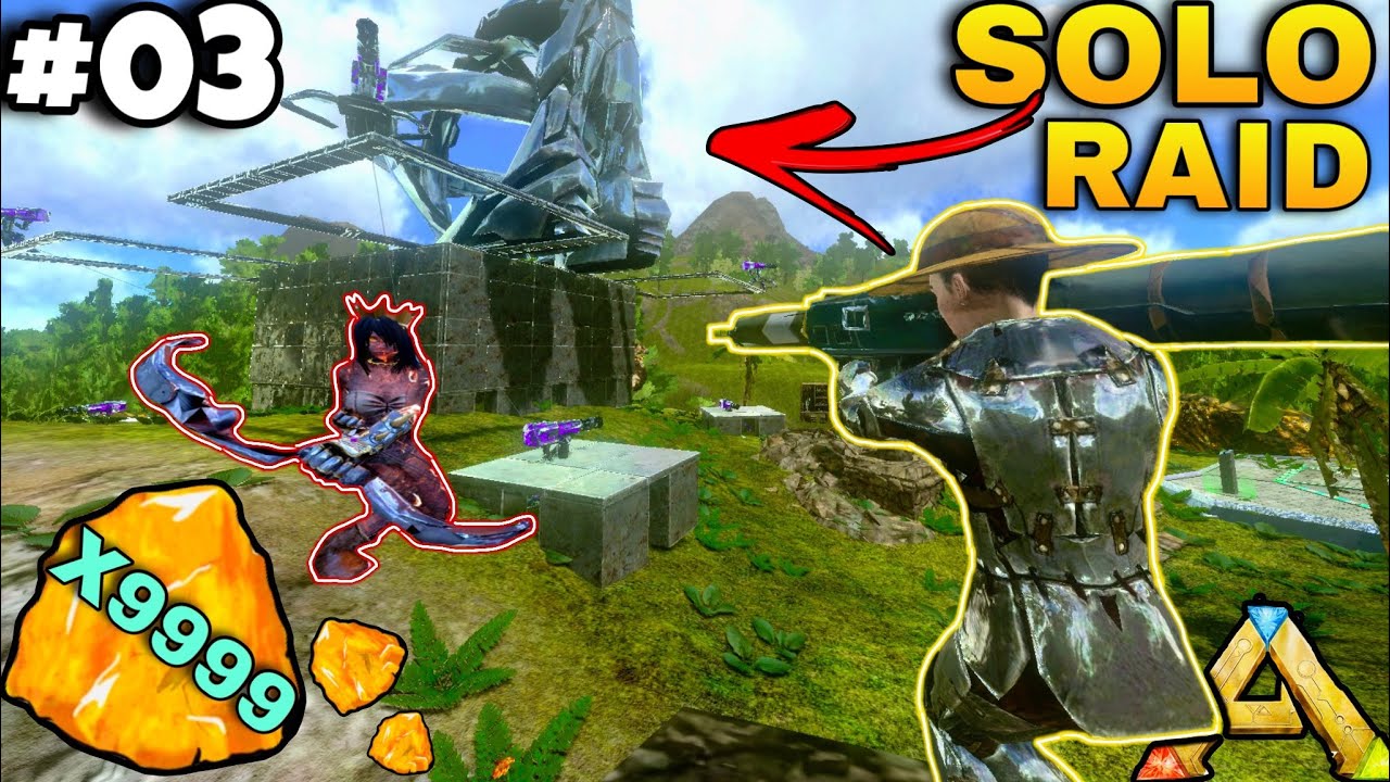 ARK MOBILE | ADMIN BASE RAID AND PVP | PART-3 - YouTube
