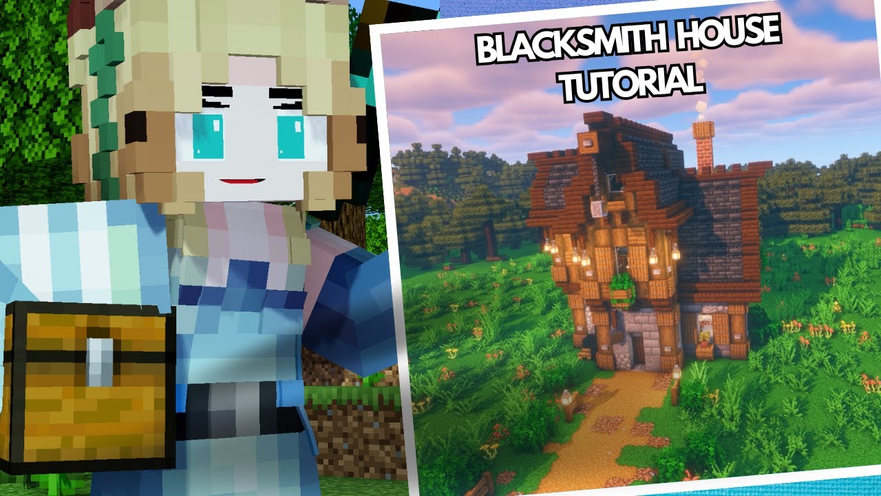 Easy Medieval Blacksmith House Tutorial : Minecraft - YouTube