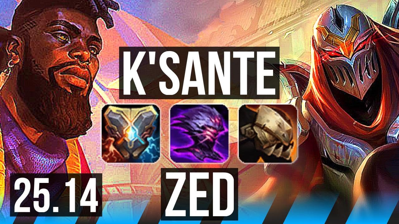 K'SANTE vs ZED (MID) | 7/3/12 | EUW Grandmaster | 25.14 - YouTube
