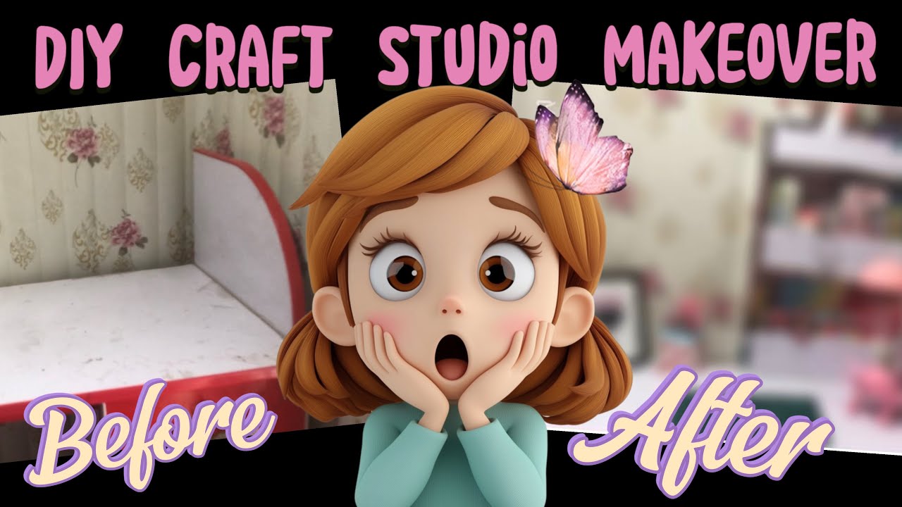 DIY Craft Studio Makeover | Before & After Desk Transformation | My ...