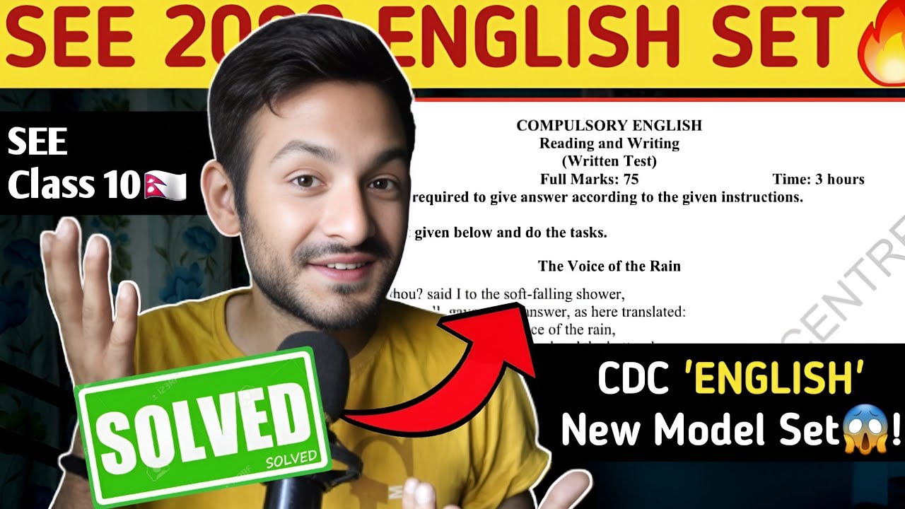 SEE Class 10 English New Model Questions 2081 with Full Solution🔥 ...