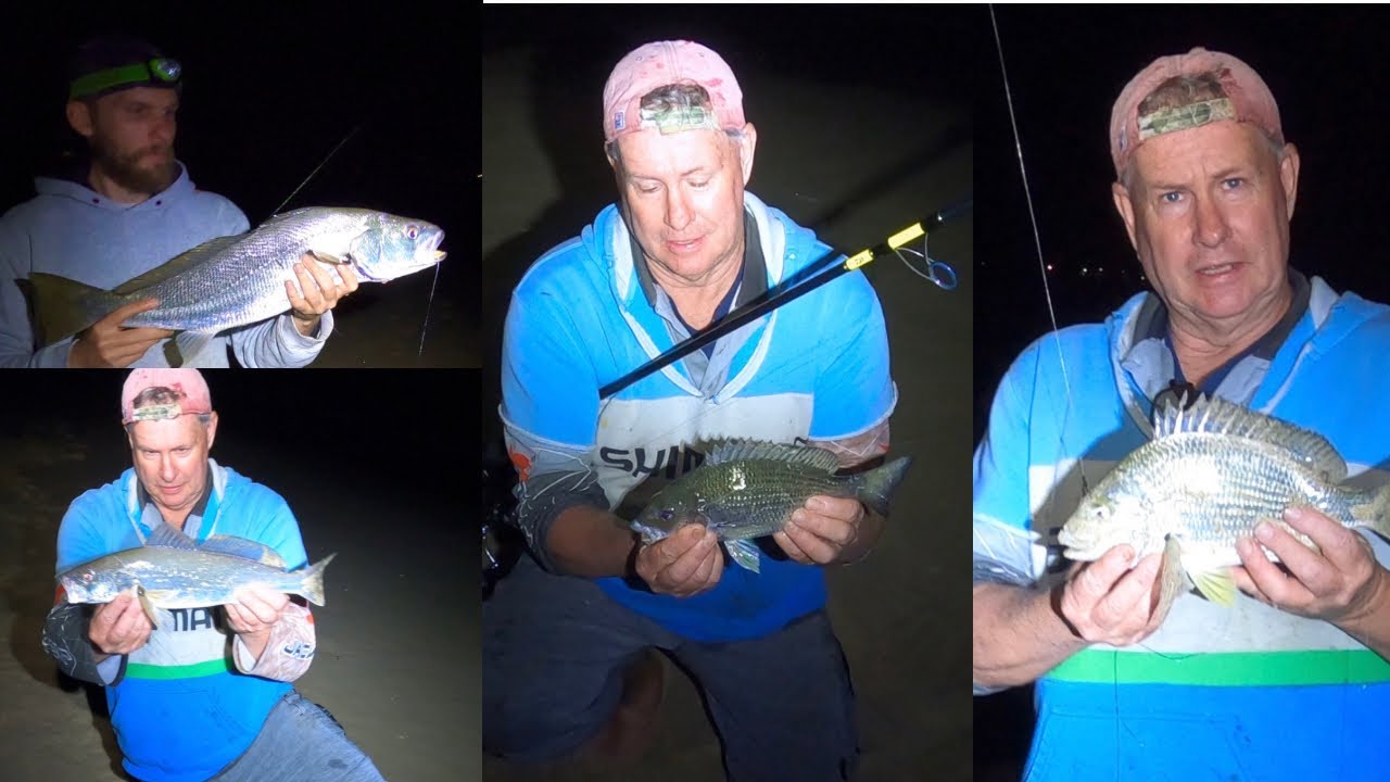 Beach worming and fishing the Beach in the dark for Jewfish and Bream ...