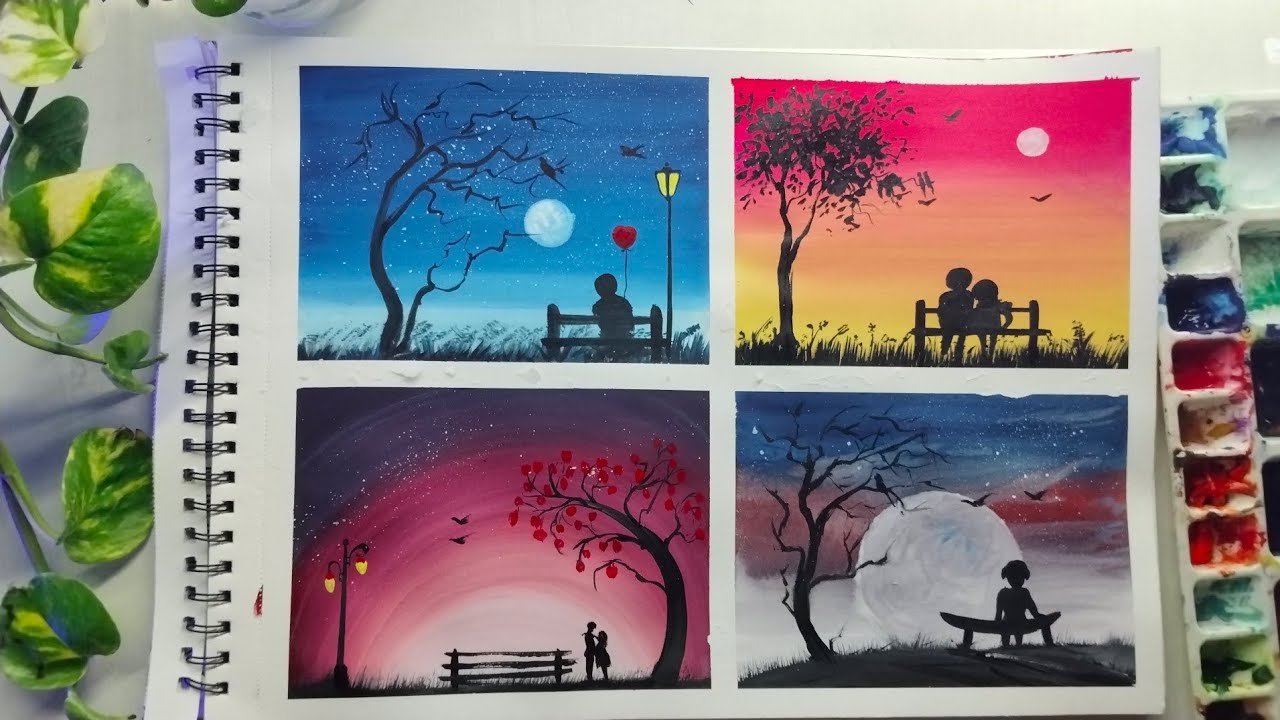 very easy couple painting tutorial//couple painting ideas//couple ...