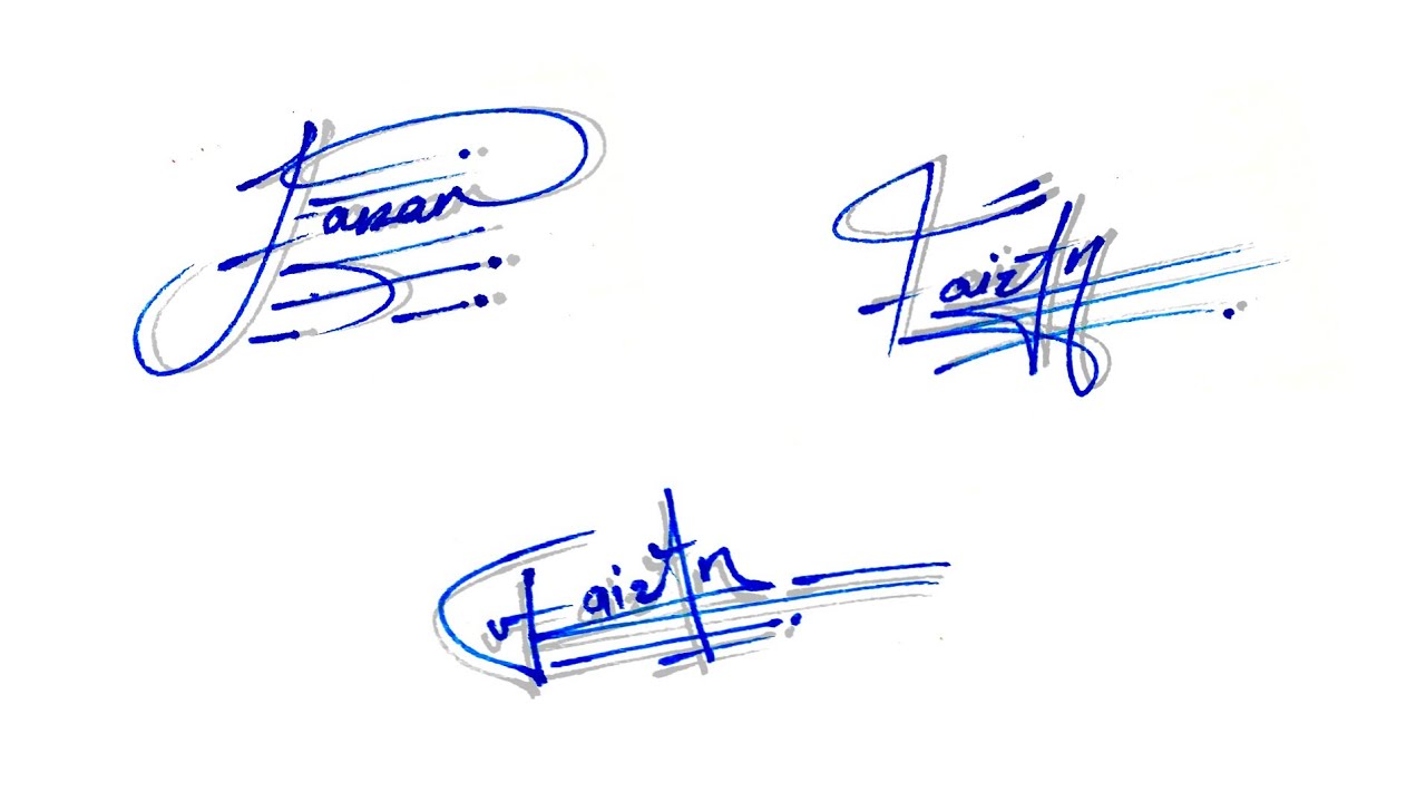 How to signature your name | Letter F signature style | Faizan | F ...