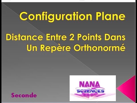 Distance entre 2 points dans un repère orthonormé – Configuration plane ...
