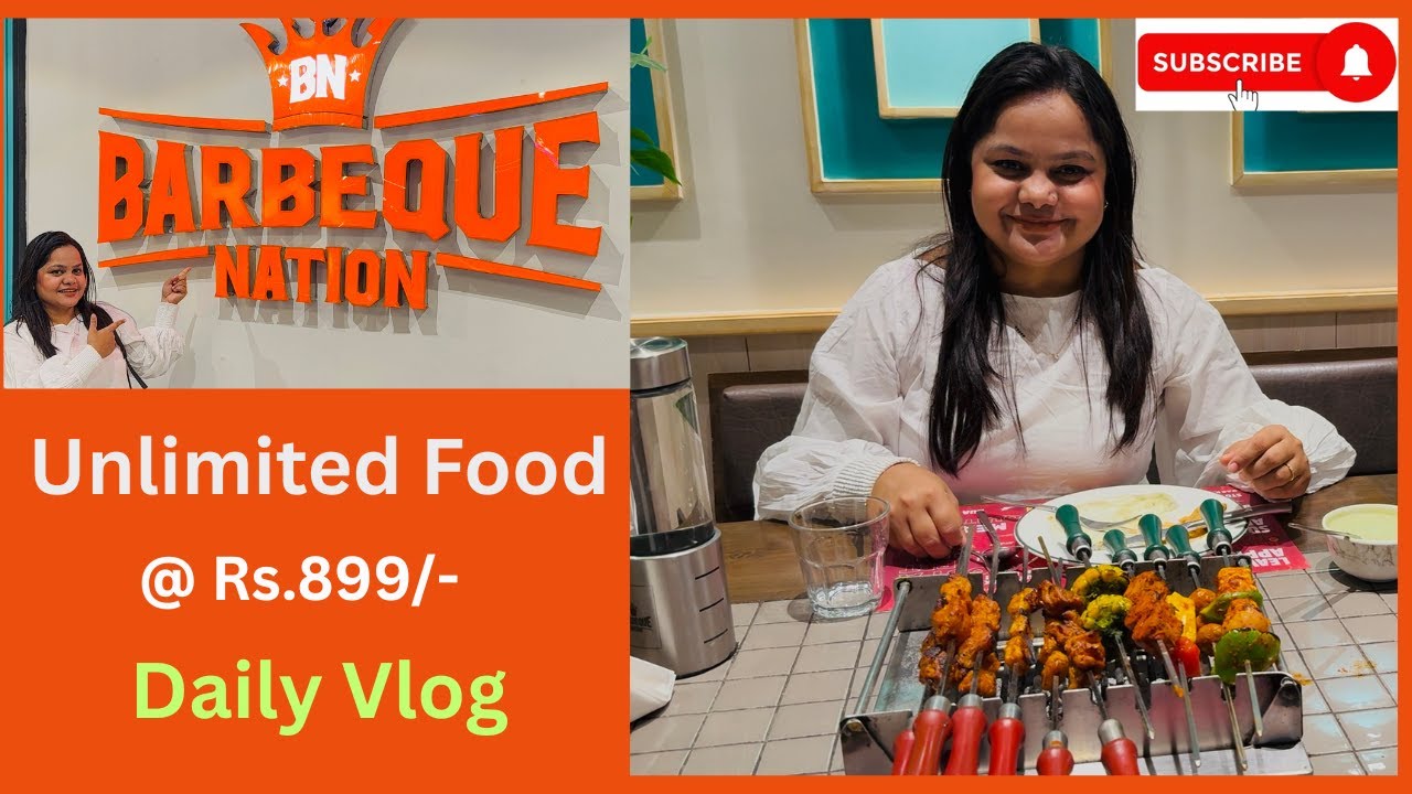 Barbeque Nation में डिनर 🍢 | Z Square Mall, Kanpur | Unlimited BBQ ...