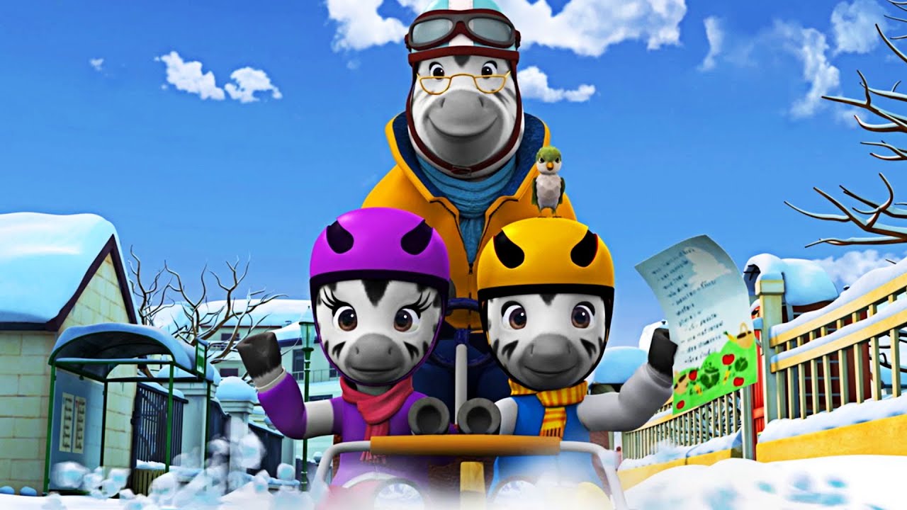 Snowy Fun With Zou ⛄⛷️ Cartoon For Kids | Animated Stories | Zebra ...