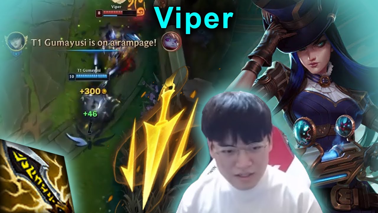 T1 Gumayusi Caitlyn DESTROYING HLE Viper Kai'sa [ Replay Highlight ] - YouTube
