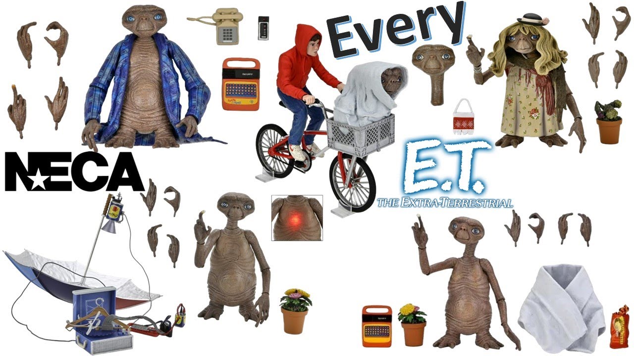 Every NECA Ultimate E.T. Extra-Terrestrial Comparison List 40th ...