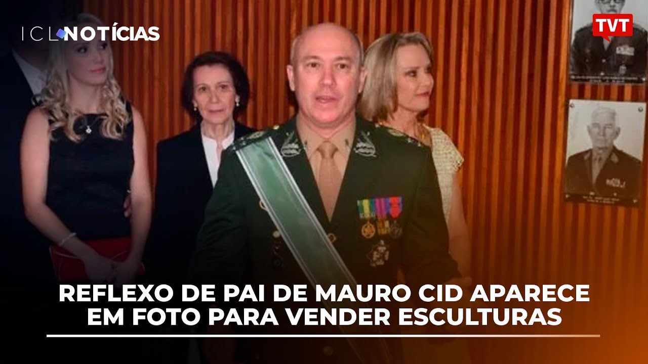 Reflexo de pai de Mauro Cid aparece em foto para vender esculturas ...