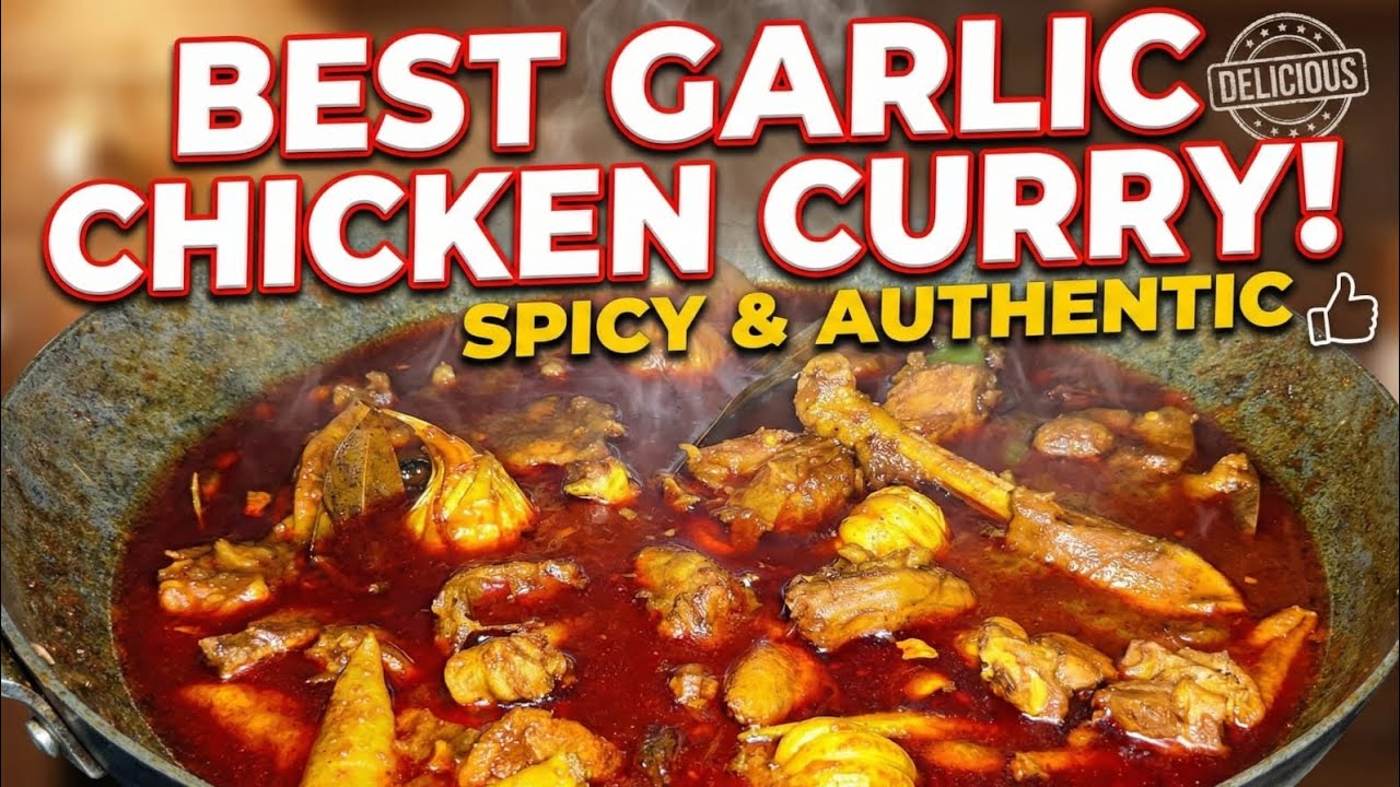 The BEST Garlic Chicken Curry Recipe | Spicy & Authentic Lasooni ...
