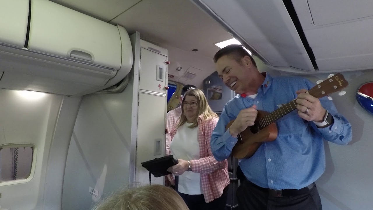 Southwest Flight Attendant Sings - YouTube