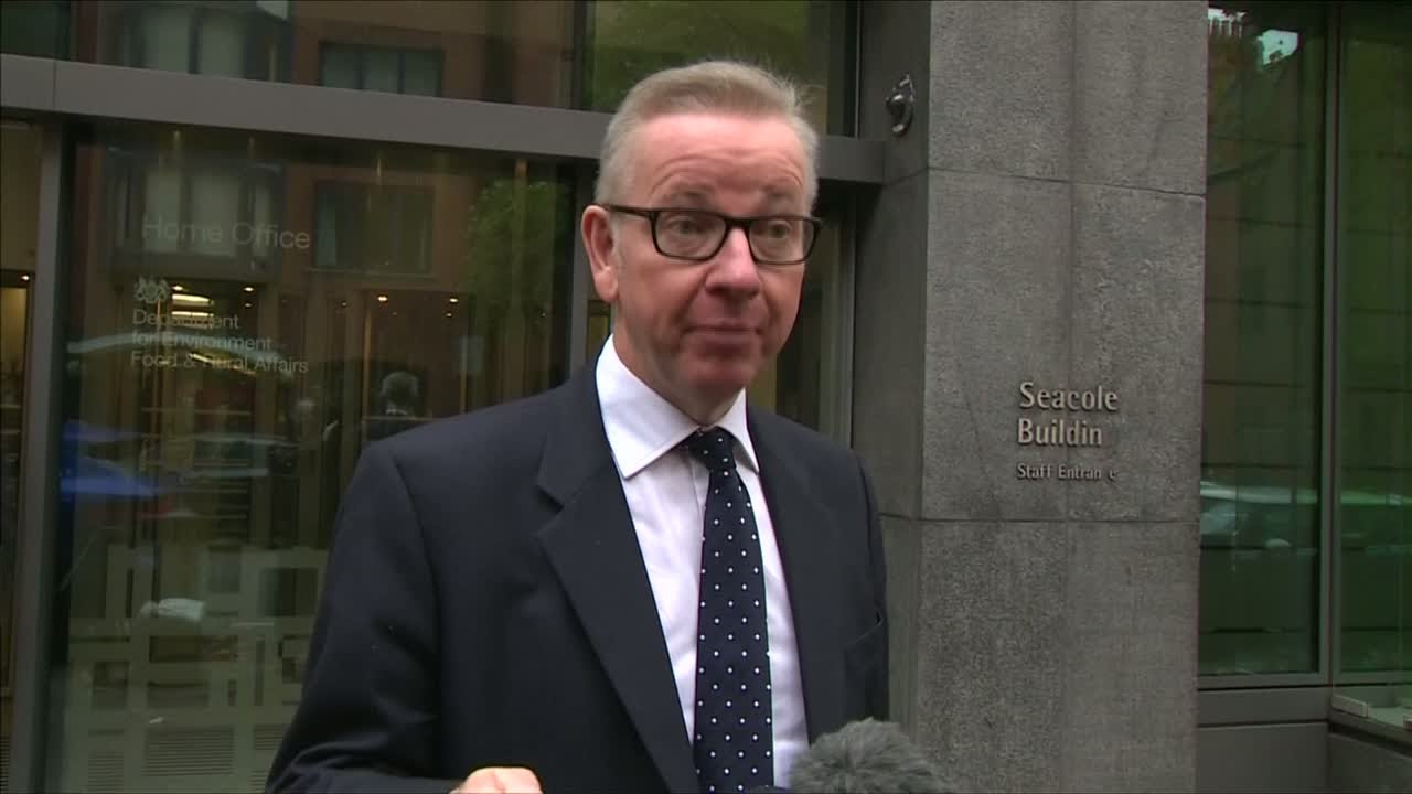 UK's Secretary of State for environment Michael Gove says he has ...