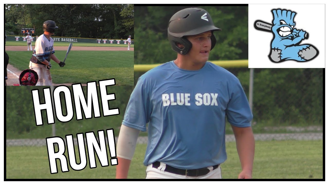 Home Run Luke Barone Blue Sox 3 Run Dinger - YouTube