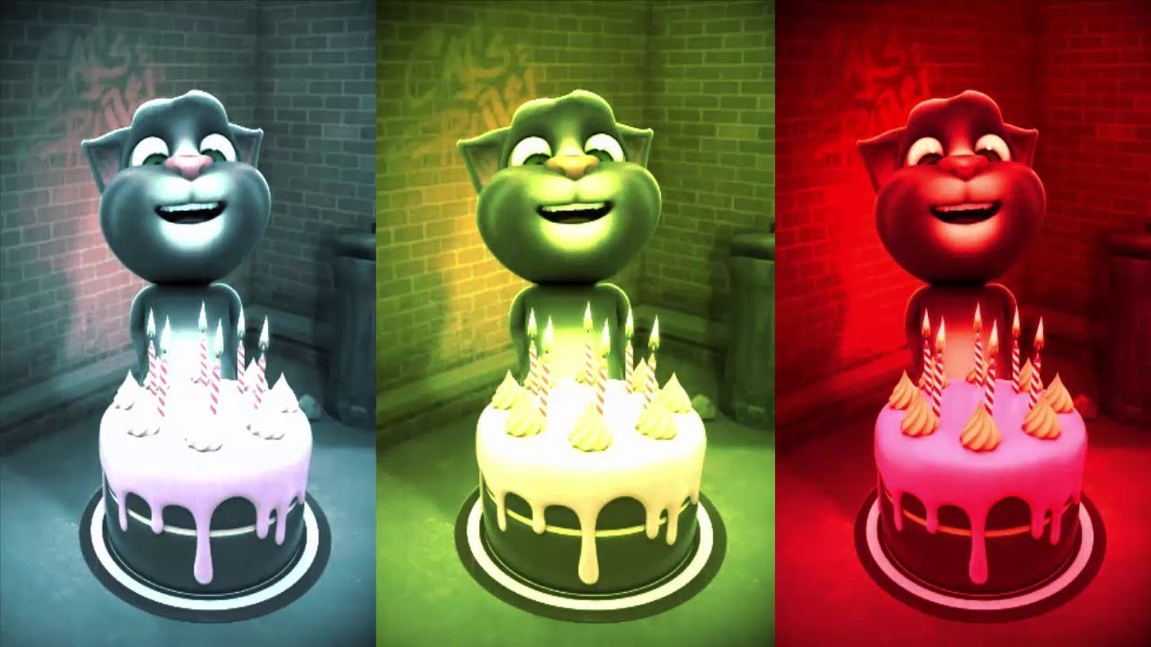 Talking Tom Colors Reaction - Eating Cake - 2017 - YouTube