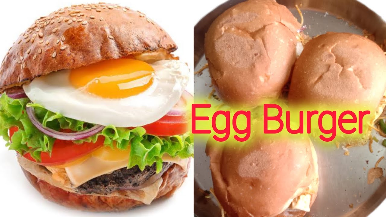 Easy egg burger | egg burger recipe | easy burger | Veg-egg burger ...