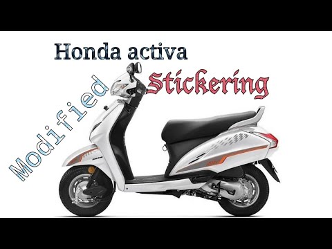 Honda activa modified stickering How to apply stickers in bike activa ...