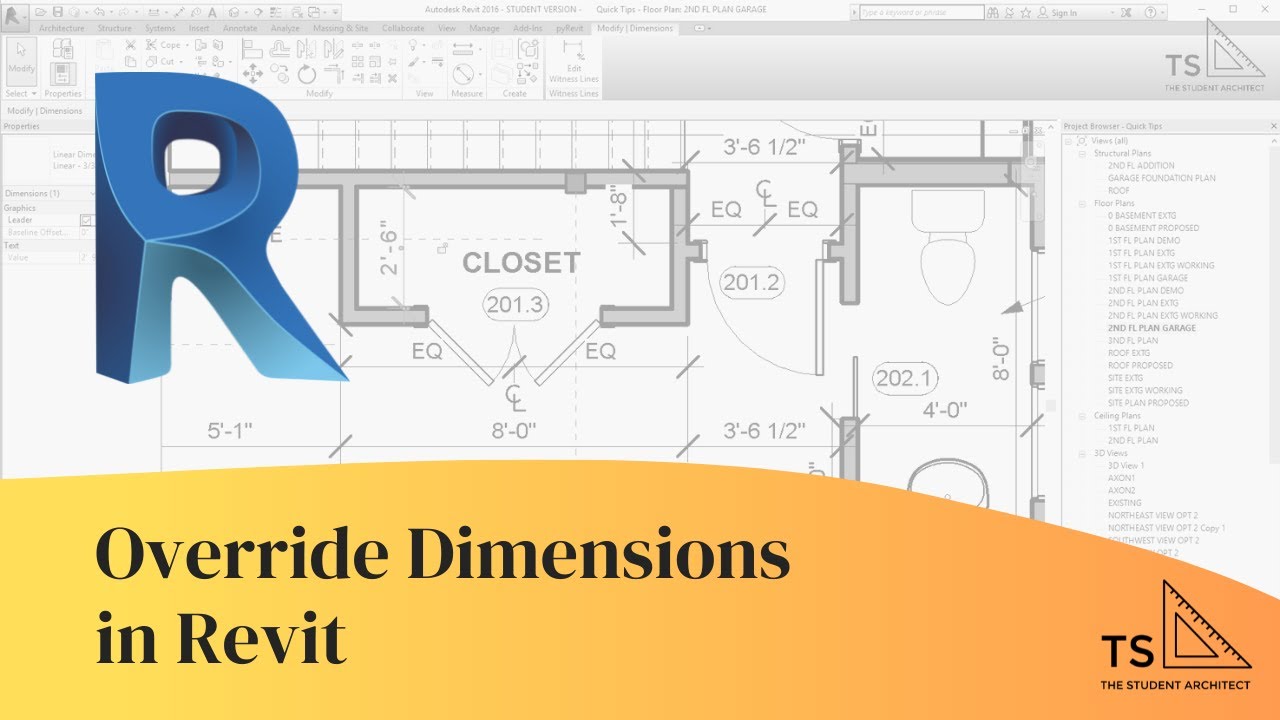 How To Override Dimensions In Revit YouTube How To Override Dimensions In Revit YouTube