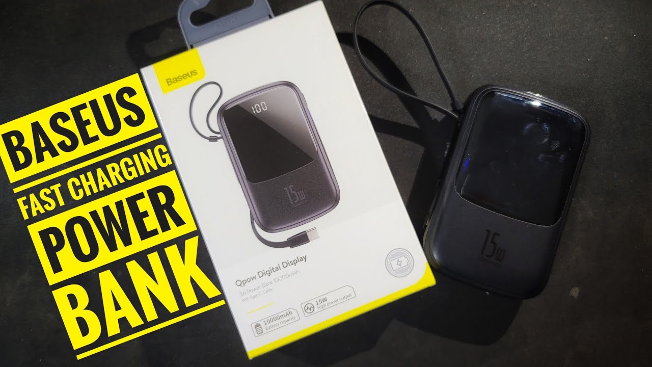 Baseus 10000mah Fast Charging Powerbank (BS-P1001C) Unboxing - YouTube