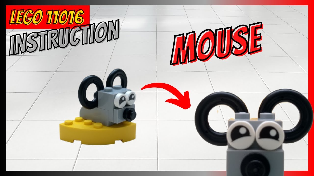 Lego Building Instructions - Mouse - Lego Classic 11016 - YouTube