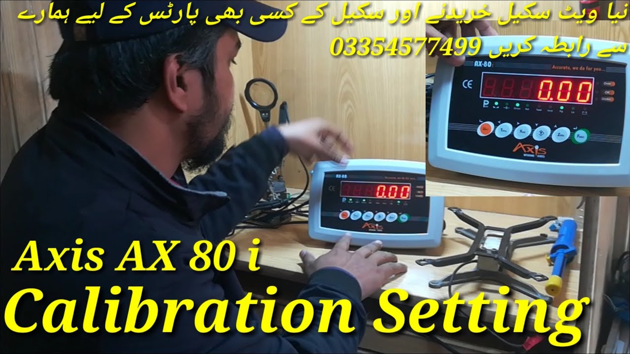 50 kg Weighing Scale Control panal Axis AX 80i Calibration Setting by ...